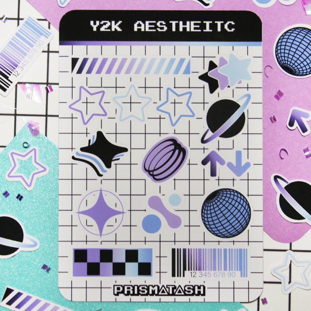 Shop Holographic Y2K, Anime, Cybercore Aesthetic Stickers – Prismatash