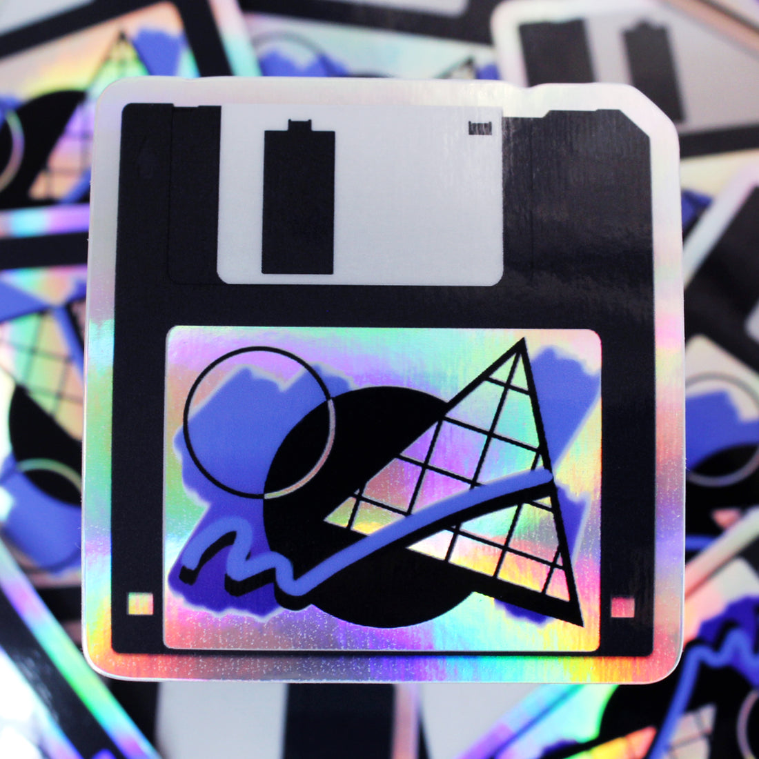 Floppy Disk Holographic Sticker | Prismatash