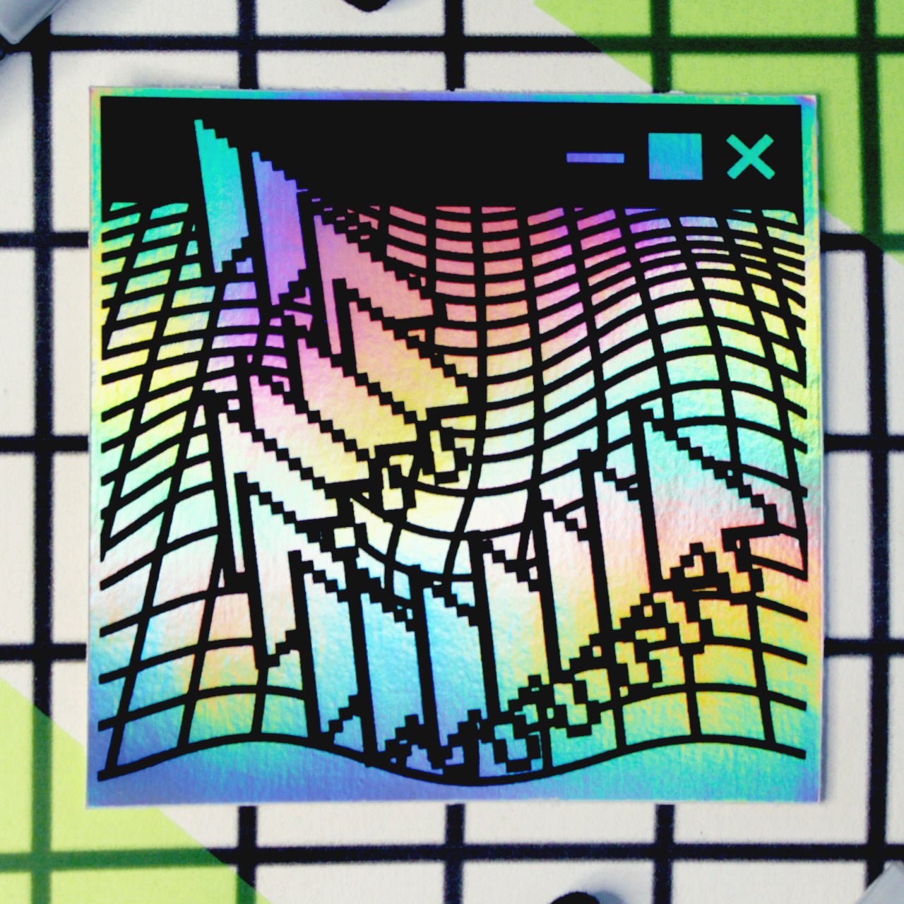 Cybercore Internet Aesthetic Sticker | Prismatash