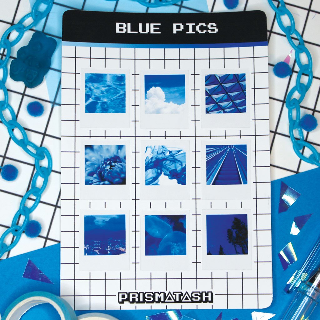 Blue Aesthetic Pictures Sticker Sheet – Prismatash